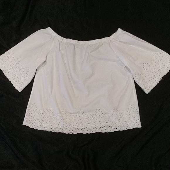 Johnny Was | Tops | Johnny Was Off Shoulder White Top With Lace | Poshmark